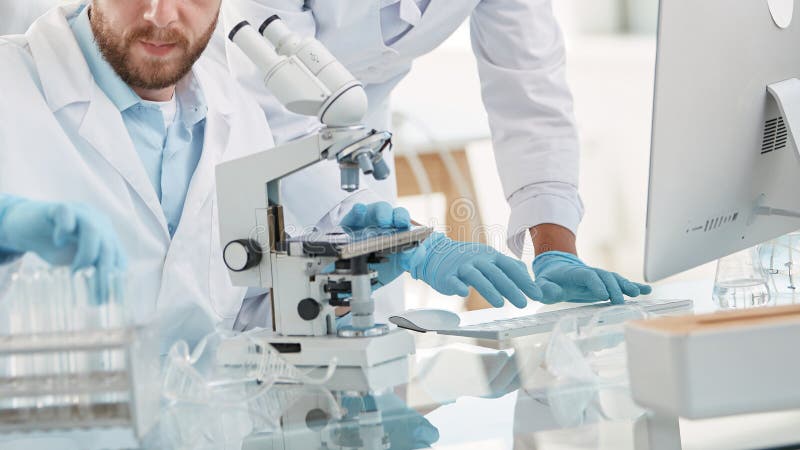 Scientists Conduct Research in the Laboratory of Medical Develop Stock ... Scientists Conduct Research in the Laboratory of Medical Develop Stock ...