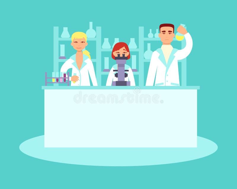 Scientists Conducting Research in Laboratories Stock Vector ...