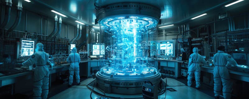 Scientists Conducting Teleportation Experiments in a Cutting Edge Laboratory Environment. Header ...