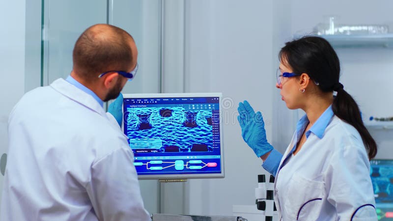 Scientists Coworkers Working in Chemical Lab Stock Image - Image of ...
