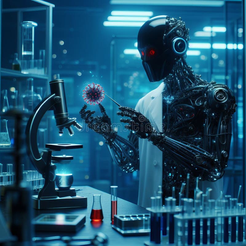 Scientists Develop Virus Cell in Laboratory Stock Image - Image of ...