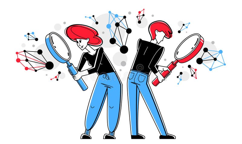 Scientists Discovering Science Molecules and Making Experiments Vector ...