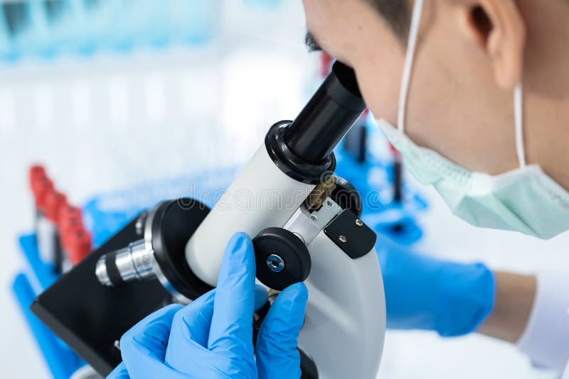 Scientists or Doctor Wearing Personal Protective and Safety Glass in ...