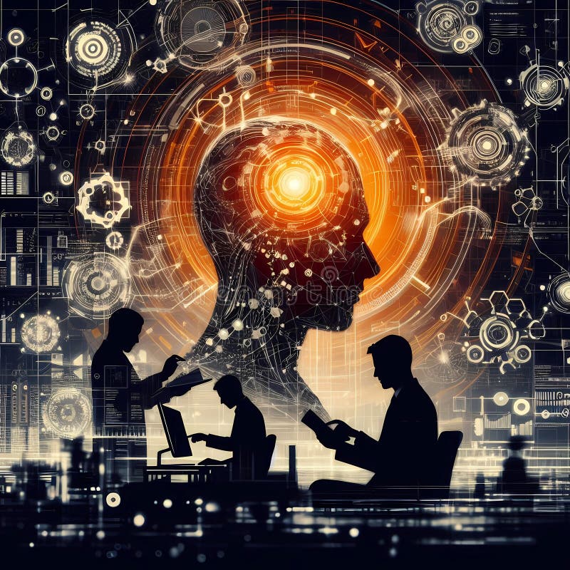 Artificial Intelligence Research Scientists Stock Illustration ...