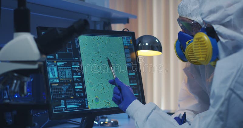 Scientists Examining Bacteria in a Lab Stock Photo - Image of ...