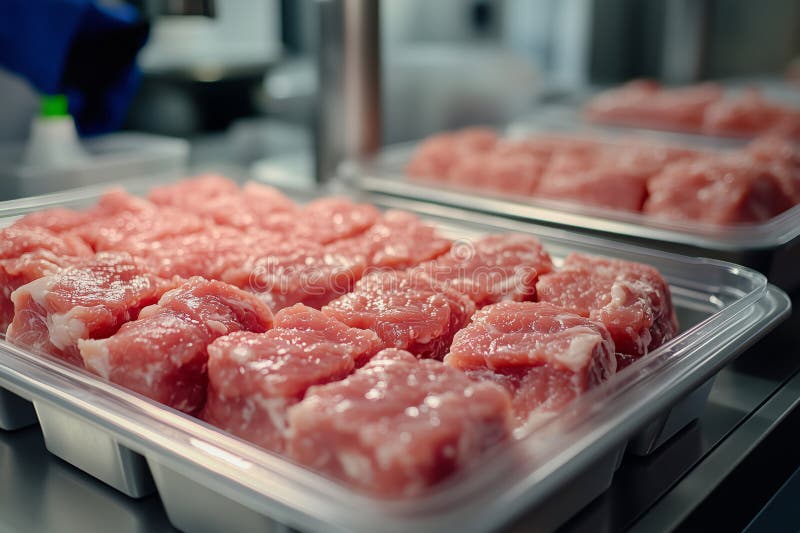 Scientists Examining Samples of Fresh Meat in a Laboratory Setting ...