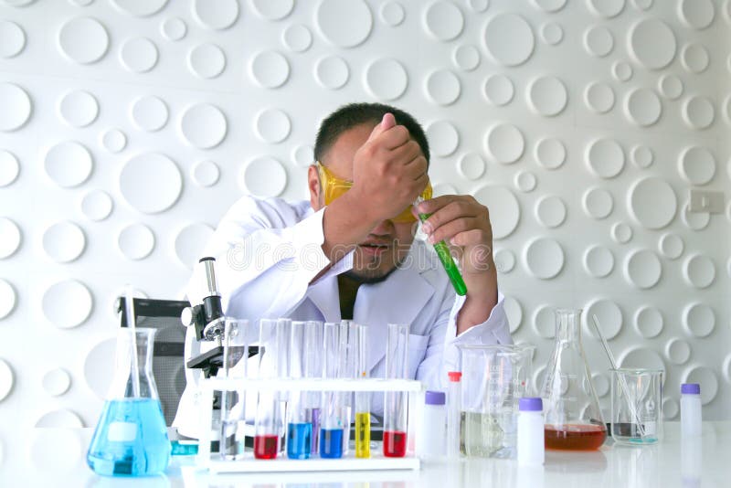 Scientists Experiment in Laboratory Science. Stock Image - Image of ...