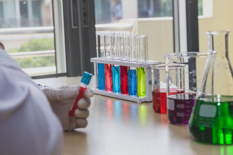 Scientists Experiment Liquid in Many Compounds Stock Photo - Image of ...