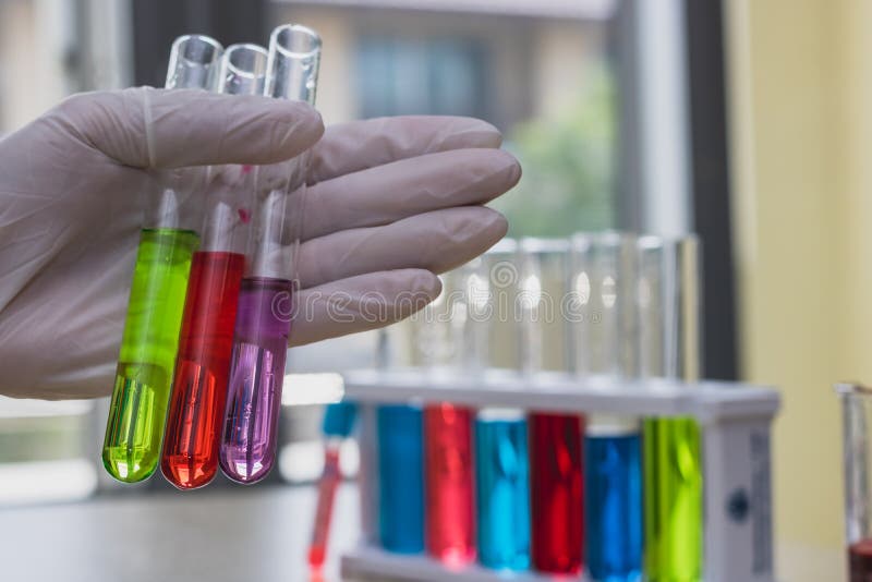 Scientists Experiment Liquid in Many Compounds Stock Image - Image of ...