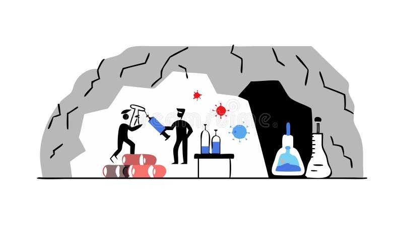 Scientists Exploring Cave, Research and Discovery, Flat Vector Scene ...