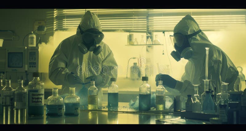Scientists in Full Protective Gear Conducting Experiments in a ...