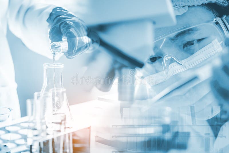 Scientists Hold in Vitro Experiments with Scientific Instruments and ...