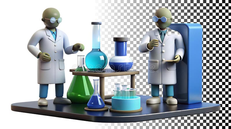Scientists in Lab, Research and Science Experiment Scene Png ...