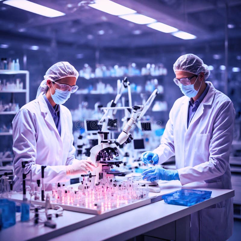Scientists in a Laboratory Conducting Experiments Stock Photo - Image ...