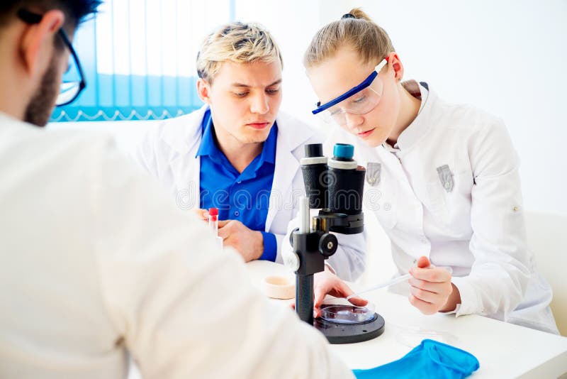 Scientists at laboratory stock photo. Image of professional - 92881640