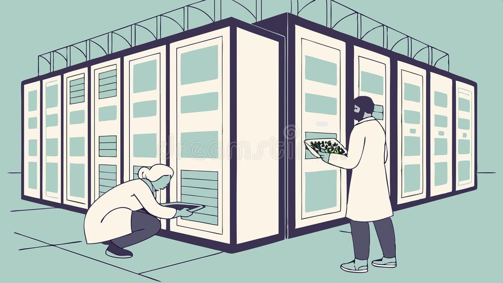 Scientists in Laboratory, Research and Scientific Discovery Vector ...