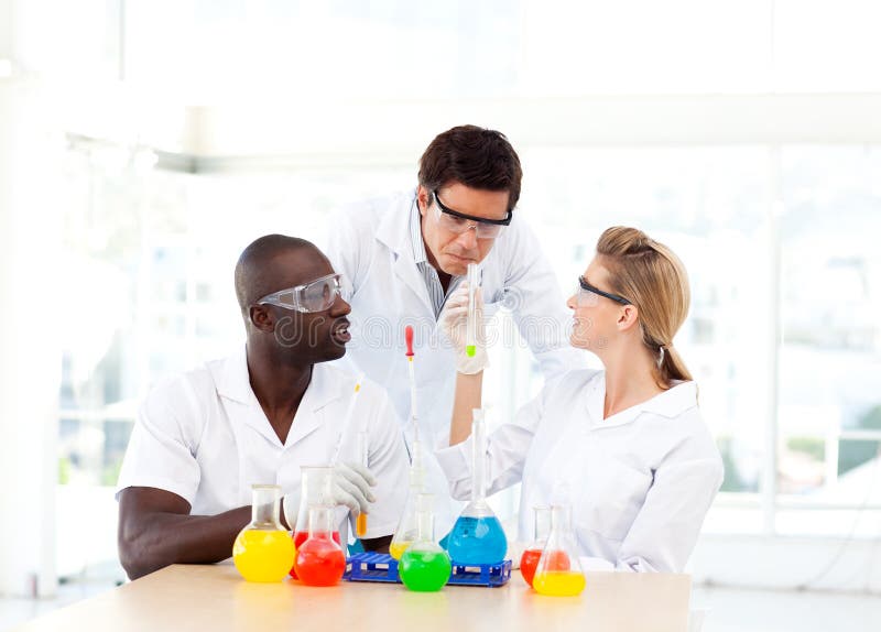 Scientists Making Experiments Stock Photo - Image of cure, medicine ...