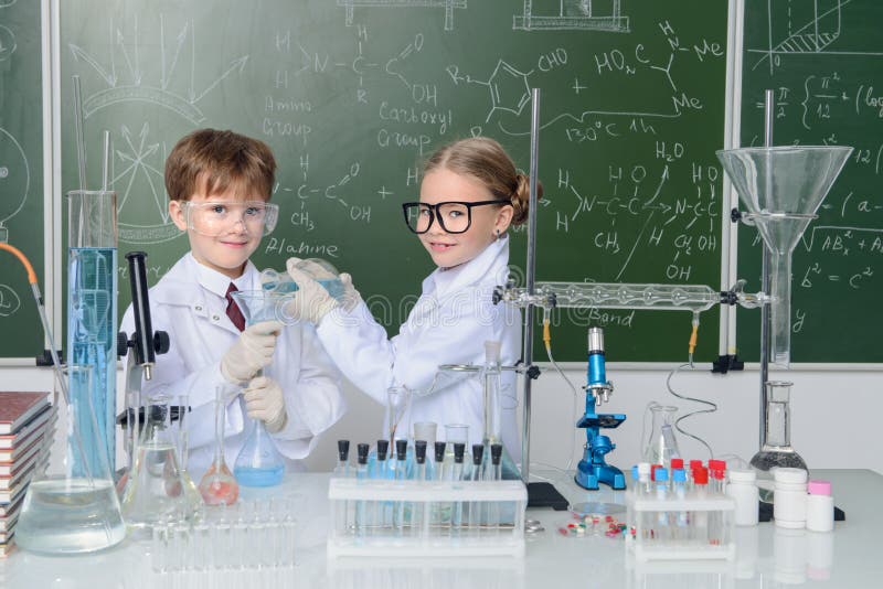 Scientists Making Experiments Stock Image - Image of child, people ...