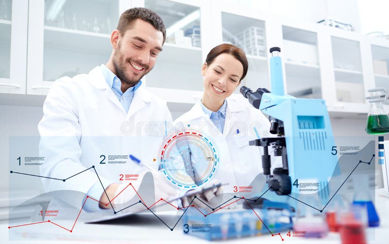 Close Up of Scientists Making Test in Lab Stock Image - Image of ...