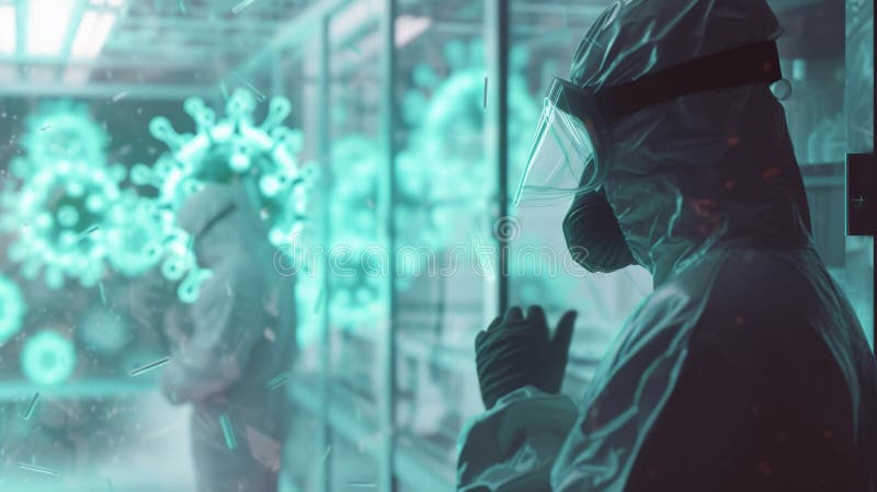 Scientists in Protective Suits Working with Viruses Stock Photo - Image ...