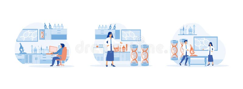 Scientists Research in Laboratory Process, Holding Laboratory ...