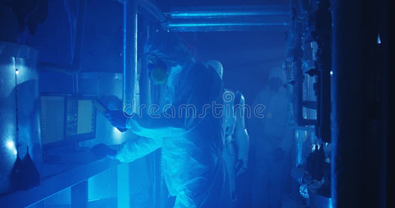 Scientists and Robot Conducting Maintenance Work Stock Image - Image of ...