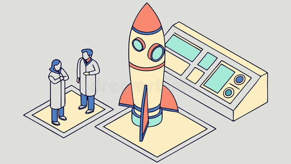 Scientists with a Rocket, Space Exploration and Scientific Discovery ...