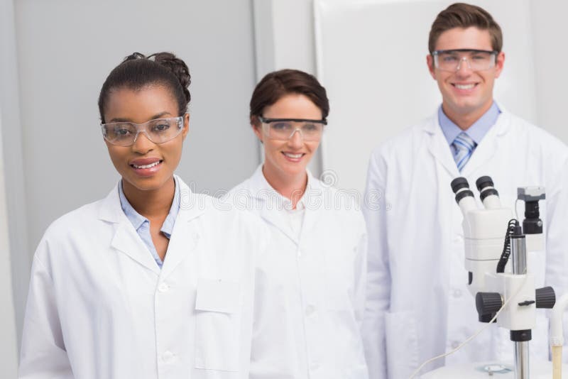 Scientists Smiling and Looking at Camera Stock Image - Image of ...