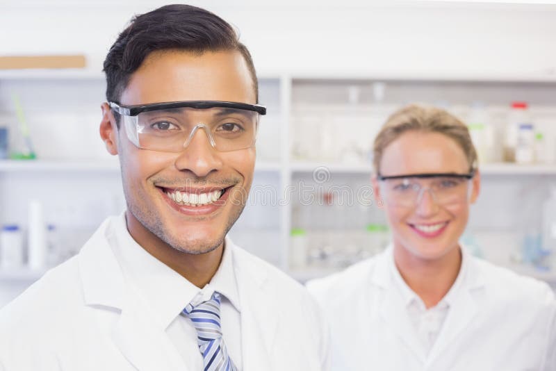 Scientists Smiling and Looking at Camera Stock Image - Image of ...