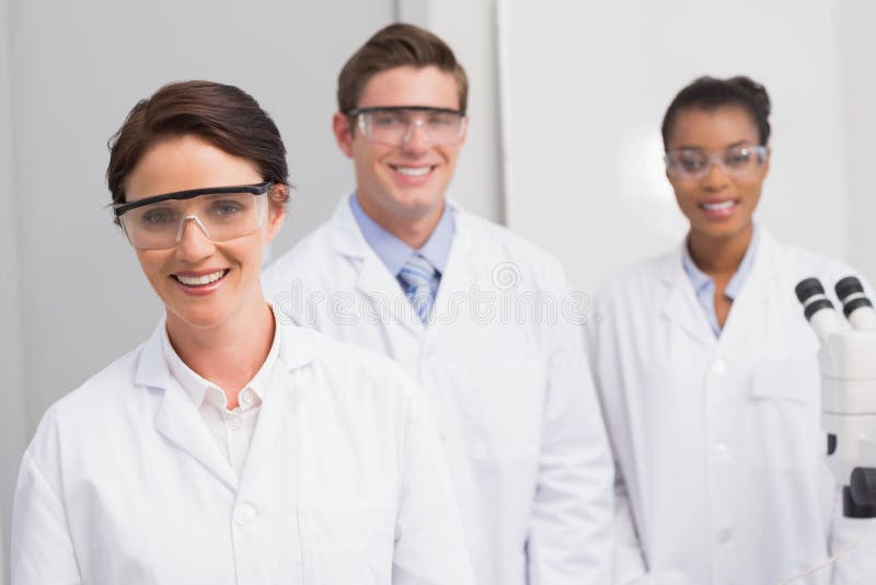 Scientists Smiling and Looking at Camera Stock Image - Image of ...