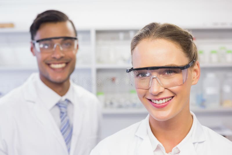 Scientists Smiling and Looking at Camera Stock Image - Image of ...