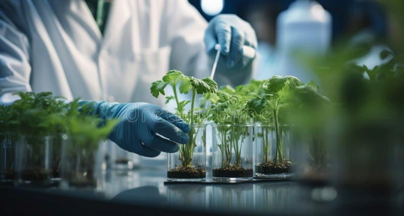 Scientists Study Green Plants in the Laboratory, Combining Nature with ...