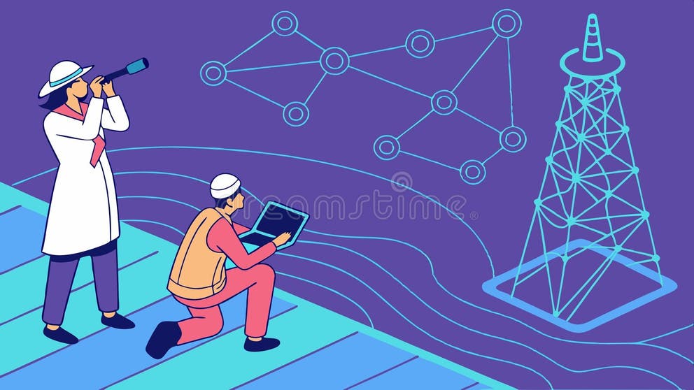 Scientists with Telescope, Astronomy Research, Space Exploration ...