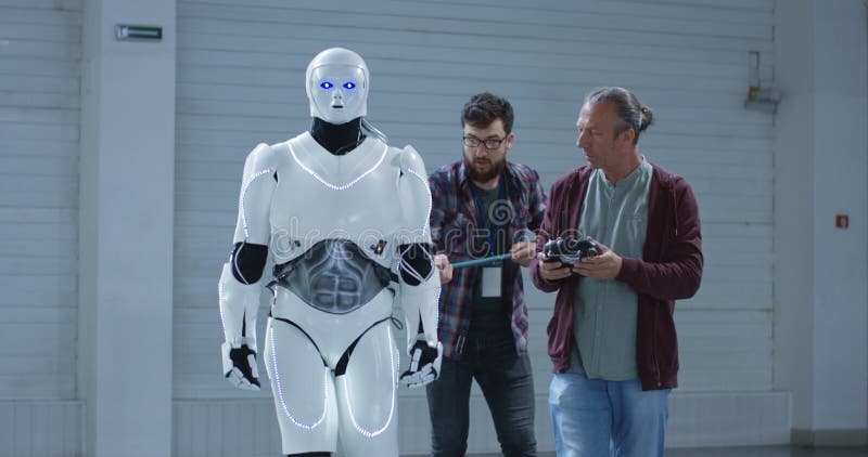 Scientists Testing Robots Stability Stock Photo - Image of modern ...