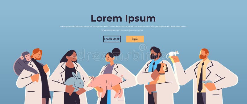 Scientists or Veterinary Workers Doing Experiments in Lab with ...