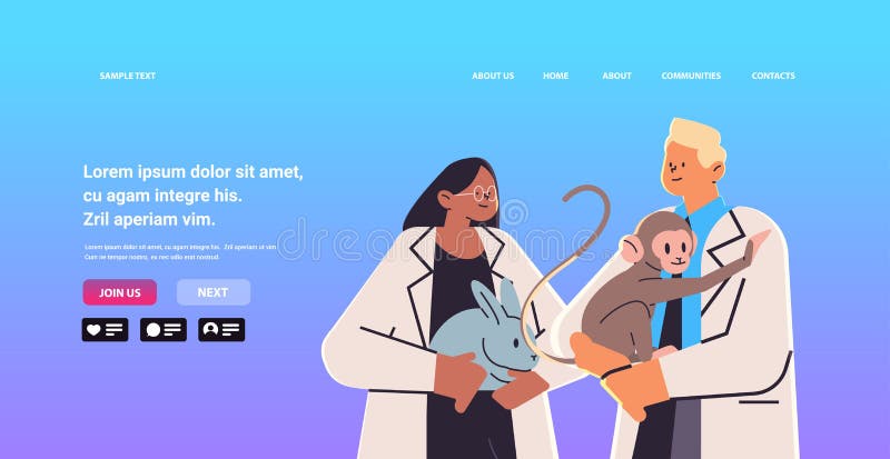 Scientists or Veterinary Workers Doing Experiments in Lab with ...