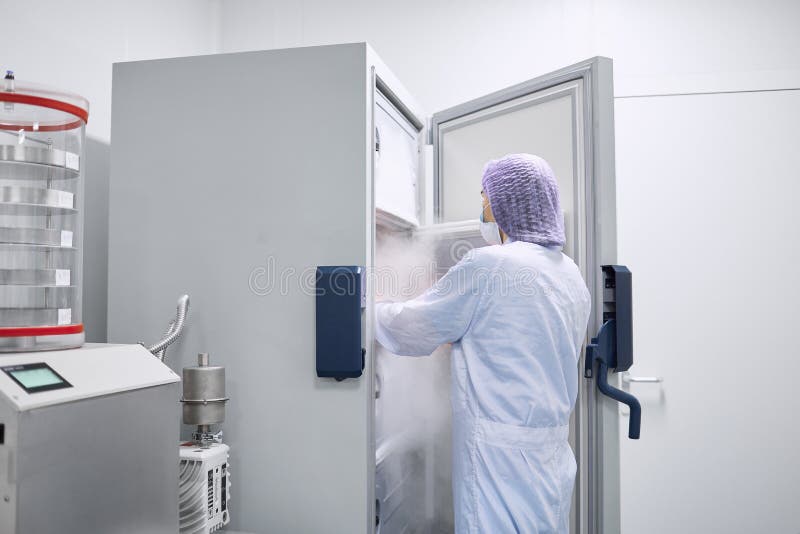 Scientists Work in the Laboratory. Remove the Biomaterial from the ...