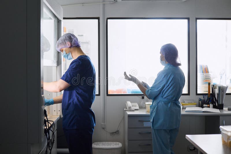 Scientists Work in the Laboratory. a Researcher Conducts Laboratory ...