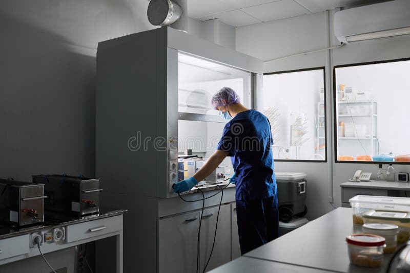 Scientists Work in the Laboratory. a Researcher Conducts Laboratory ...