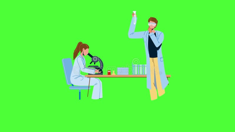 Scientists Work and Research in Laboratory Animation Stock Footage ...