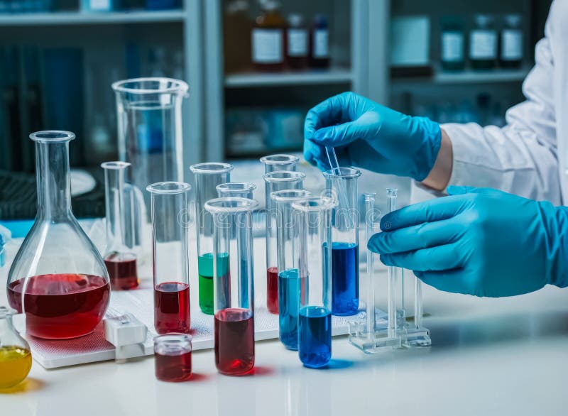 Scientists Work in a Research Laboratory the Character and All Objects ...