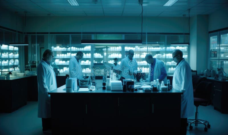 Scientists are working stock illustration. Illustration of discovery ...