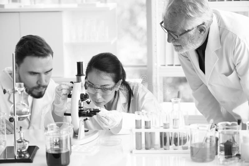 Scientists are Working in Science Labs. Stock Photo - Image of ...