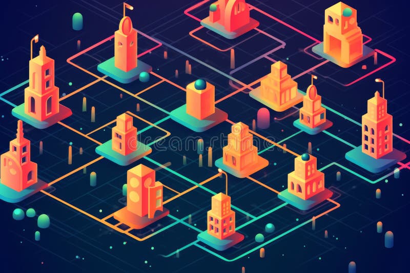 Scifi Building In Lowpoly Concept Design Isometric City Urban