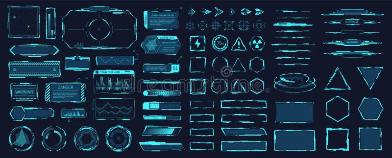 Scifi Elements. Hud Screen Futuristic Science Element, Mega Tech ...