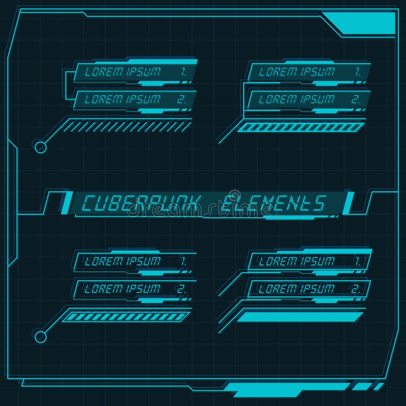 Scifi Futuristic Control Panel Collection of HUD Elements GUI VR UI ...