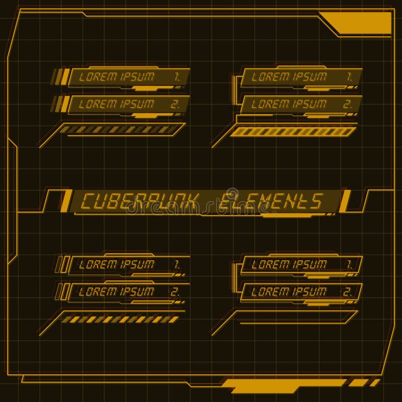 Scifi Futuristic Control Panel Collection of HUD Elements GUI VR UI ...