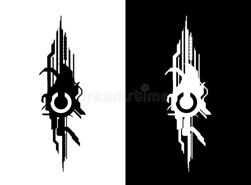 Scifi Hitech Concept Design Vertical Element Stock Vector ...