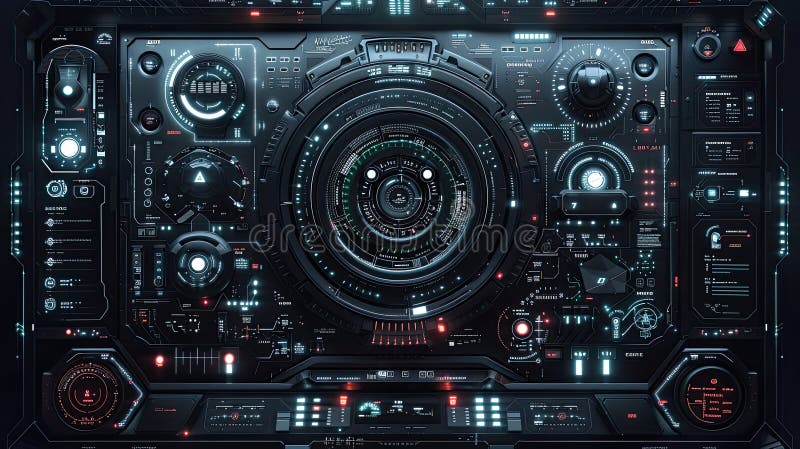 Scifi Interface and Futuristic Hud. Stock Illustration - Illustration ...