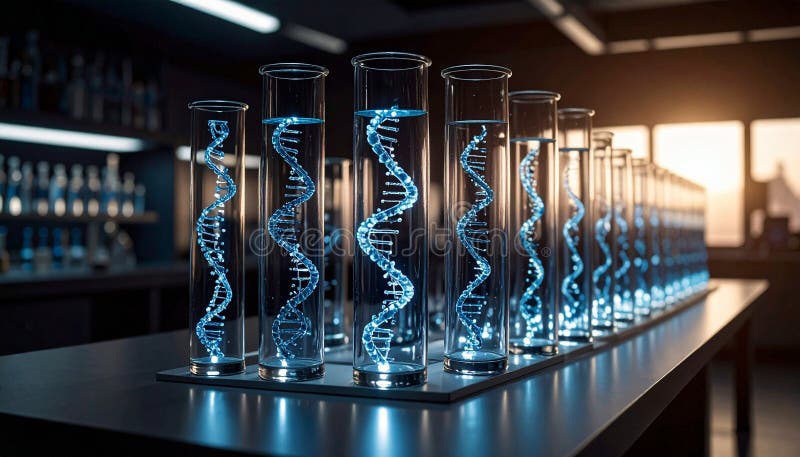 Floating Dna Strandsin Test Tubes Stock Photos - Free & Royalty-Free ...